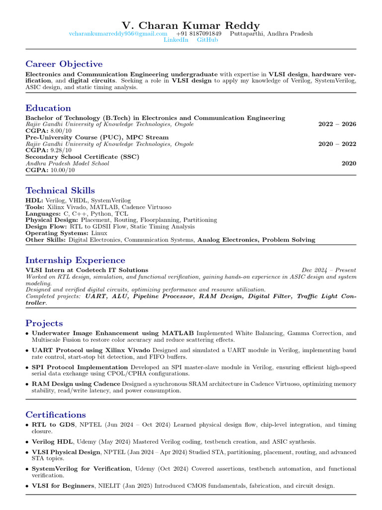 RenderCV EngineeringResumes Theme | PDF | Hardware Description Language | Digital Technology