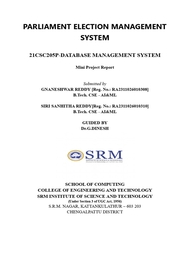Dbms Report | PDF