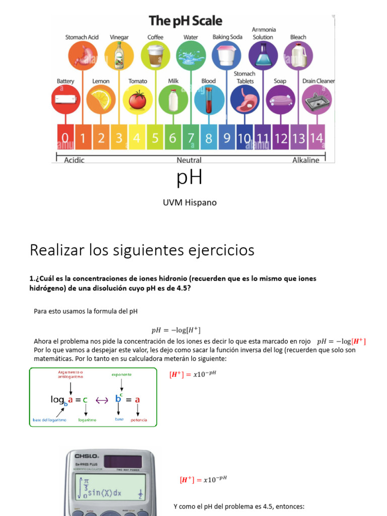 Cálculo de pH y pOH en Disoluciones | PDF