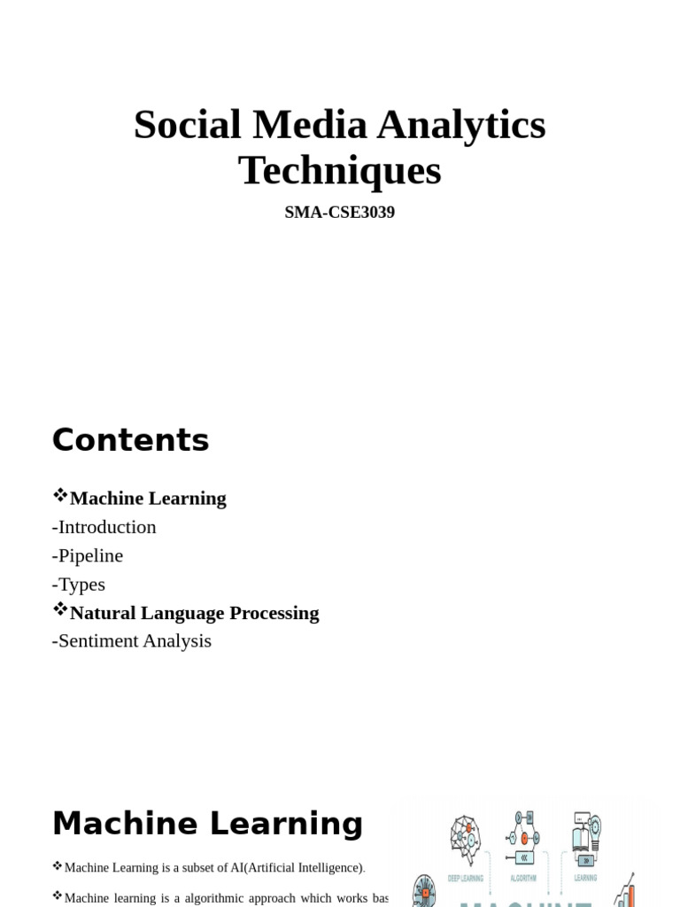 Social Media Analytics Techniques | PDF | Machine Learning | Regression ...