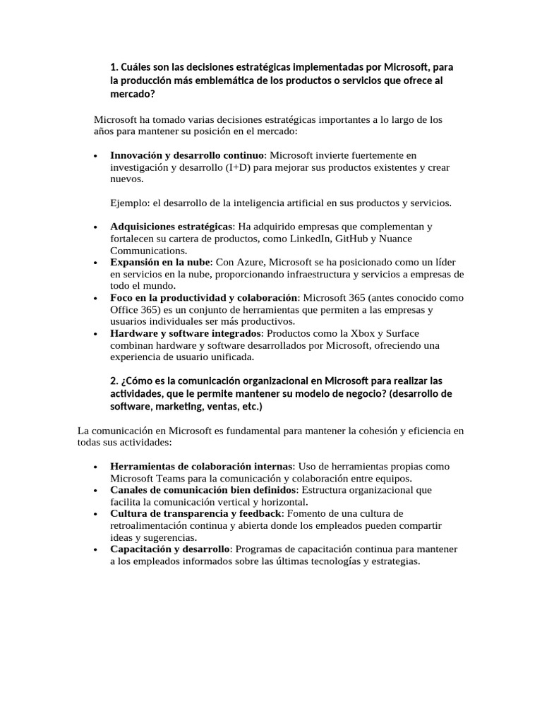 Estrategias Clave de Microsoft | PDF | Microsoft | Innovación