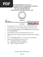 S4 Physics Qns and Guide 2025 | PDF | Mechanics | Physical Quantities