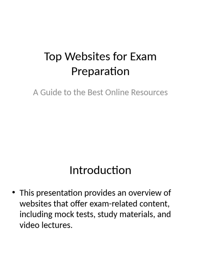 Best Websites for Exam Prep Resources | PDF