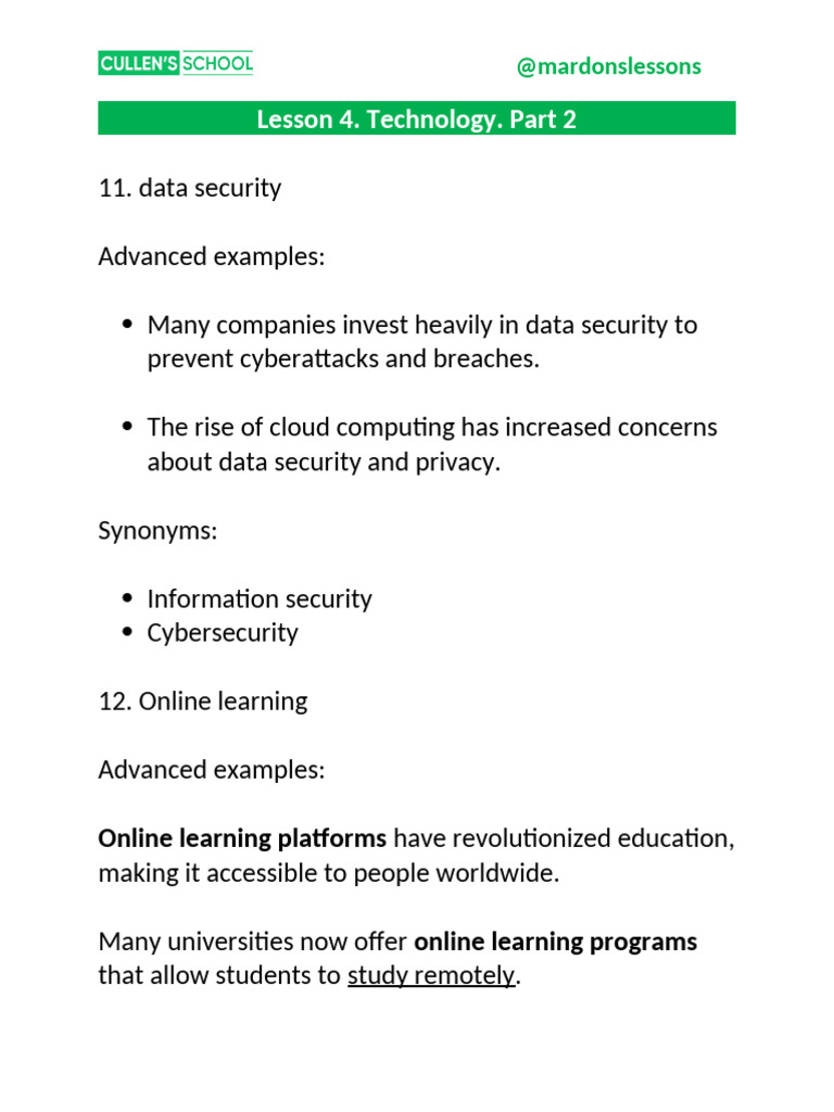 Lesson 4 Technology Part 2 | PDF | Computer Security | Security
