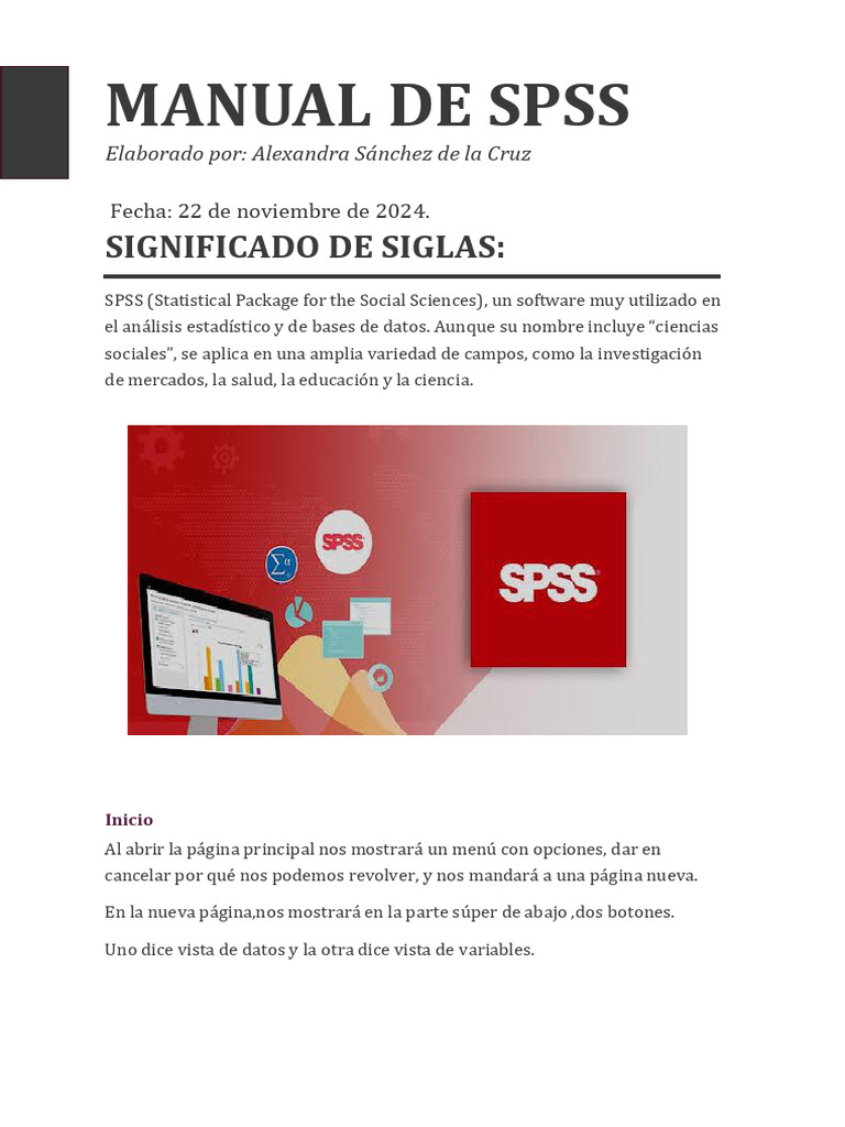 Manual SPSS | PDF | Spss | Informática