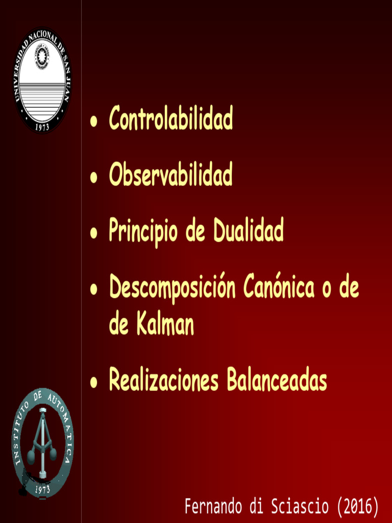 Calse 07 - d-EE-Controlabilidad - Observabilidad, - Realizaciones ...