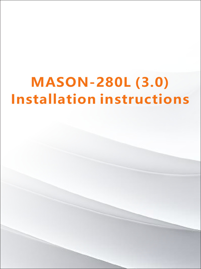 MASON 280L 3.0 Installation Instructions | PDF