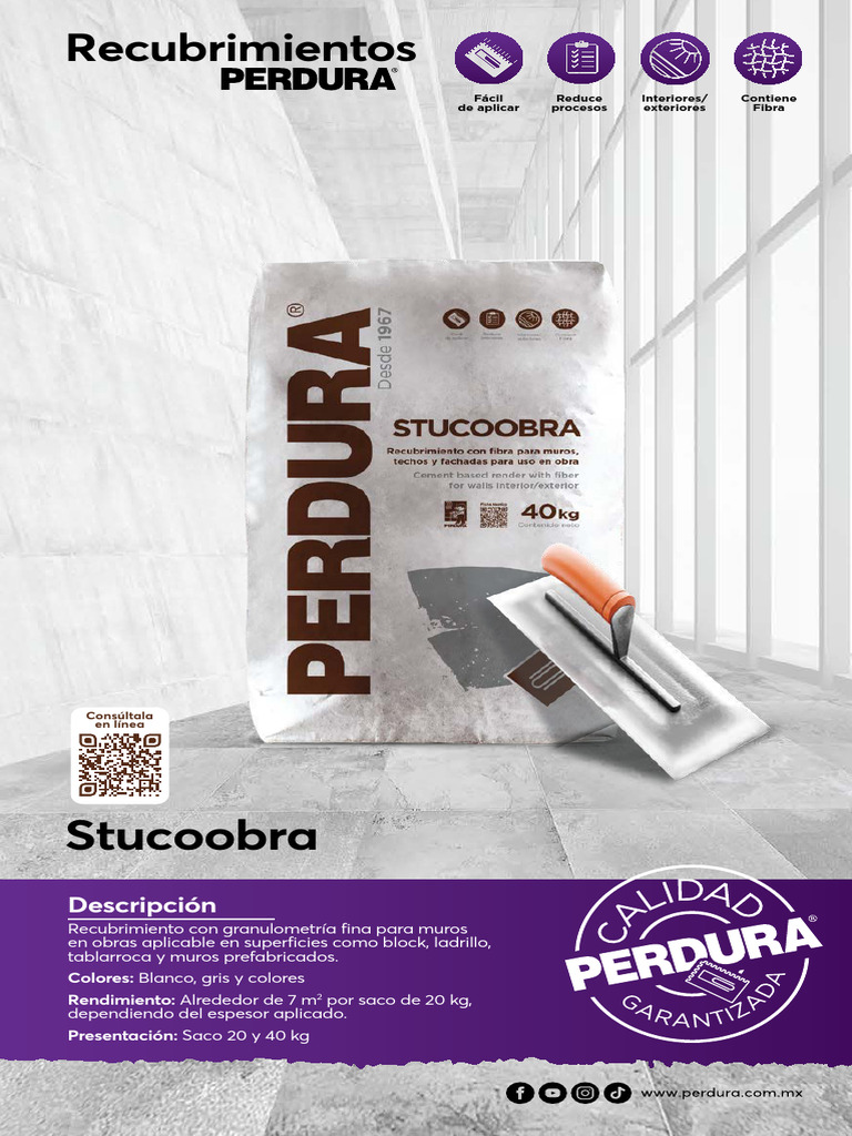 Estuco Perdura - NO ES EL EMPLEADO EN OBRA | PDF | Agua | Pintar