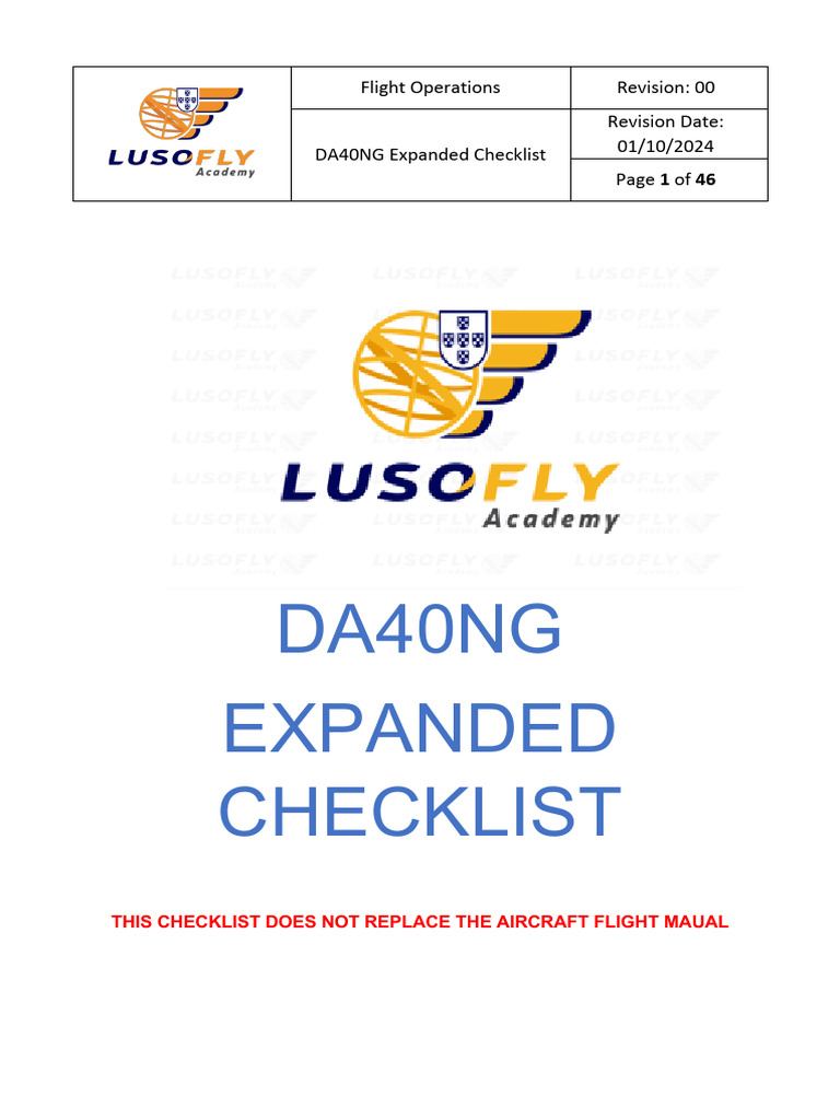 EXPANDED CHECKLIST | PDF | Flight Control Surfaces | Aerospace