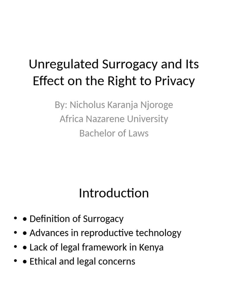 Surrogacy Presentation | PDF