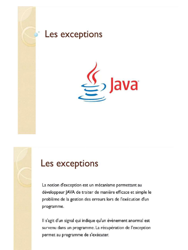 ch8 Exceptions Java | PDF
