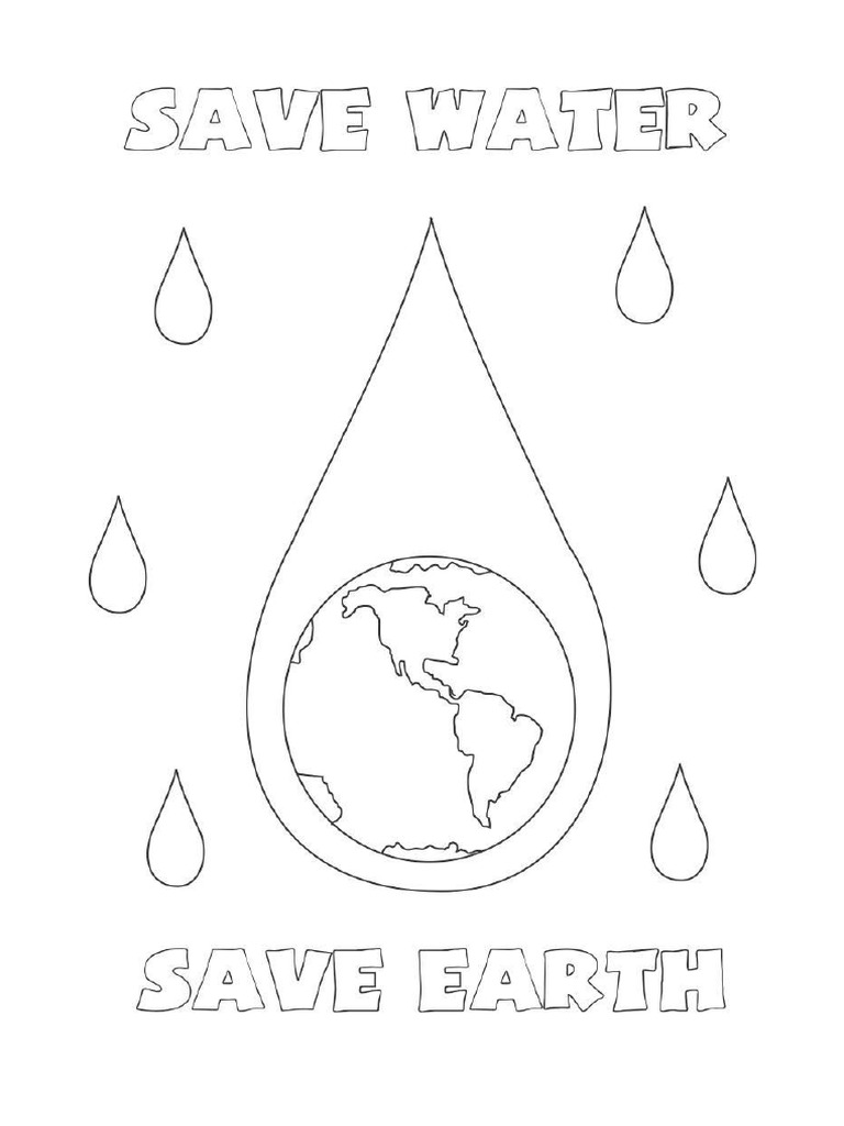 coloring save water | PDF