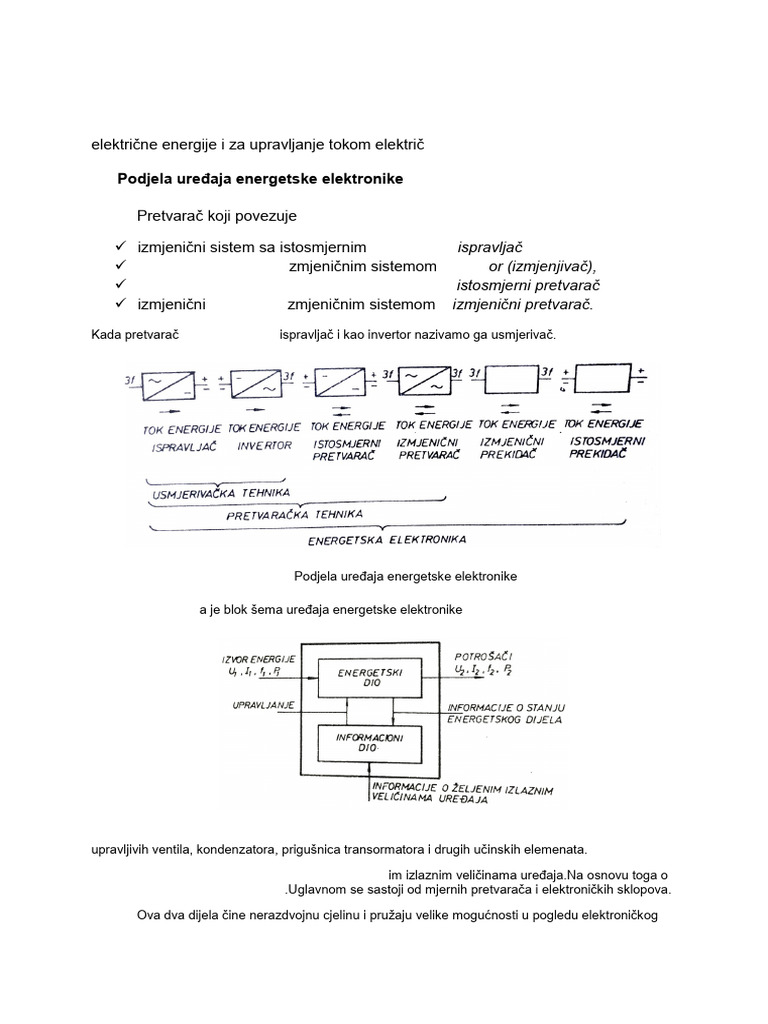 Podjela Uredaja Energetske Elektronike | PDF