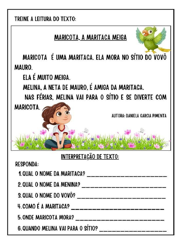 Interpretação - Maricota A Maritaca | PDF