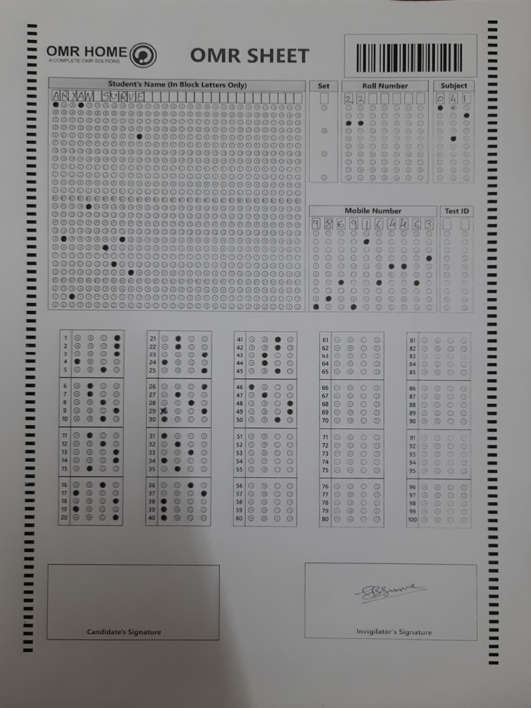 Aryan Surve Maths Exam Roll No. 22 | PDF