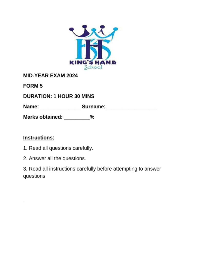 Form 5 Exam Writing Tasks | PDF