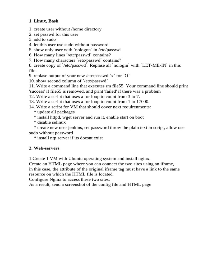 Задачи на лр | PDF | Sudo | Computing