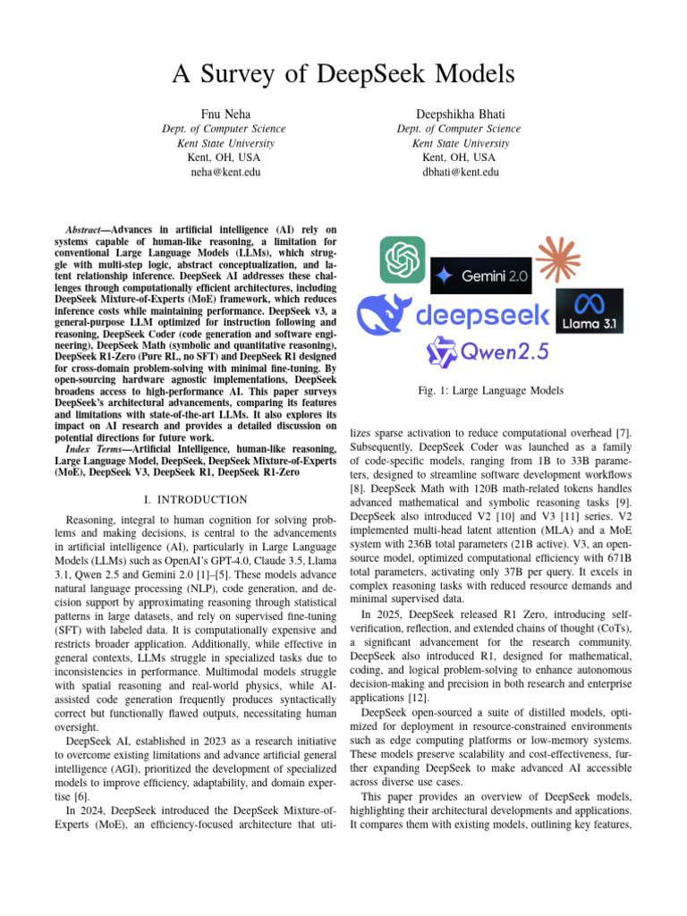 Survey of DeepSeek AI Models | PDF | Artificial Intelligence ...