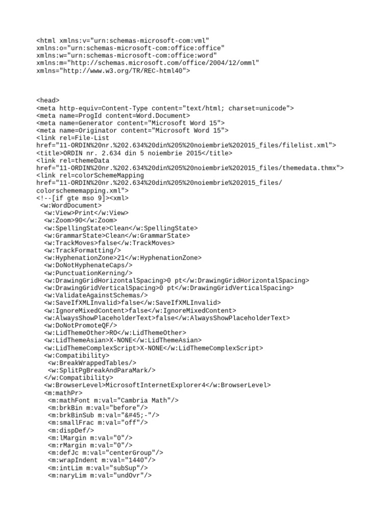 ORDIN Nr. 2.634 Din 5 Noiembrie 2015 | PDF