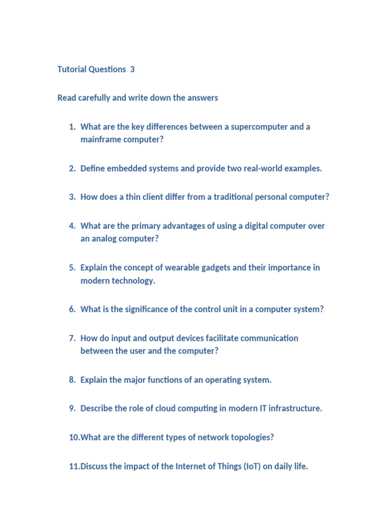Tutorial 3 | PDF