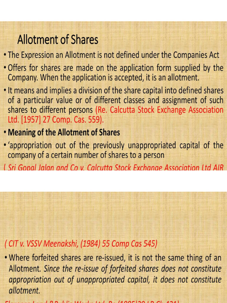 Allotment of Shares | PDF