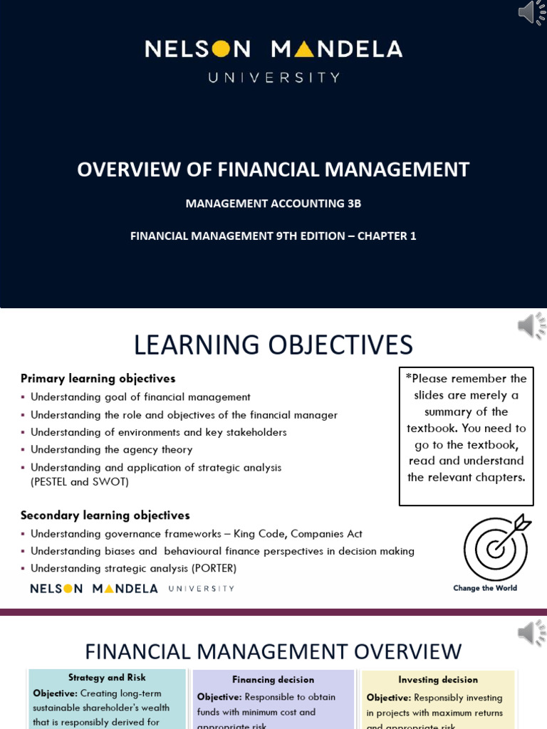Overview of Financial Management - Part 1 | PDF | Risk | Business