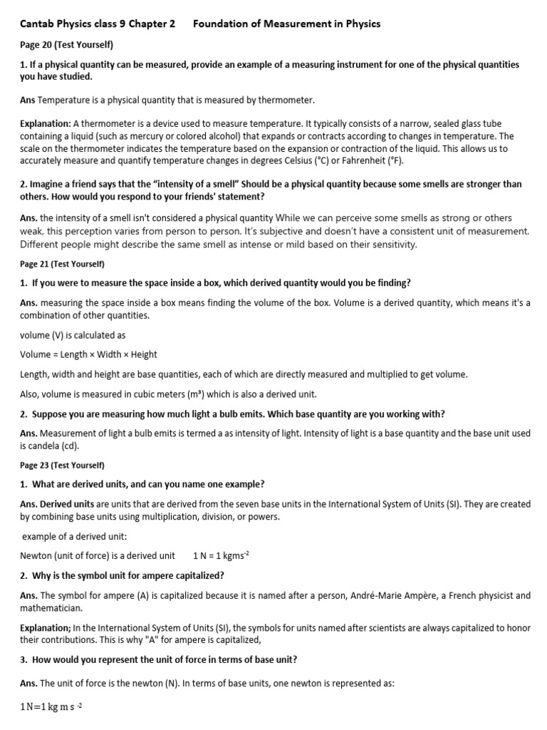 Cantab Unit 2 Measurement PDF | PDF | Observational Error | Significant Figures
