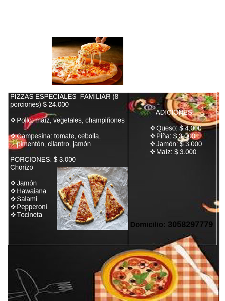 Pizzas Familiar | PDF