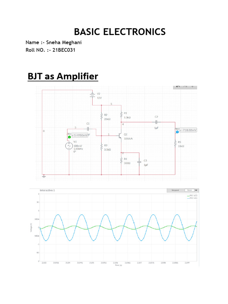 BASIC ELECTRONIC Exp 2 | PDF