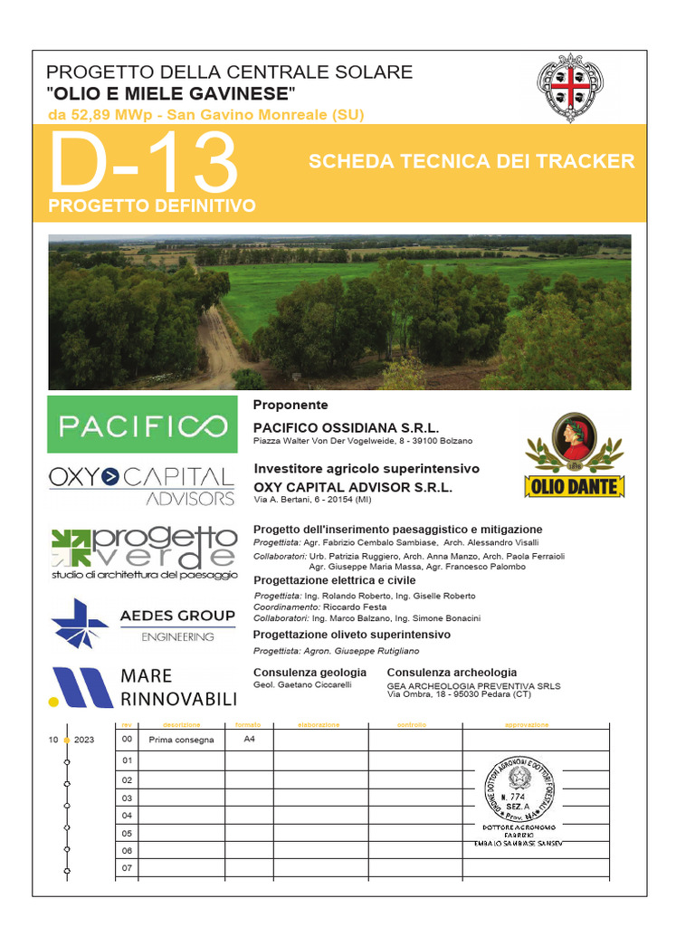 D 13 Scheda Tecnica Dei Tracker | PDF | Actuator | Photovoltaics
