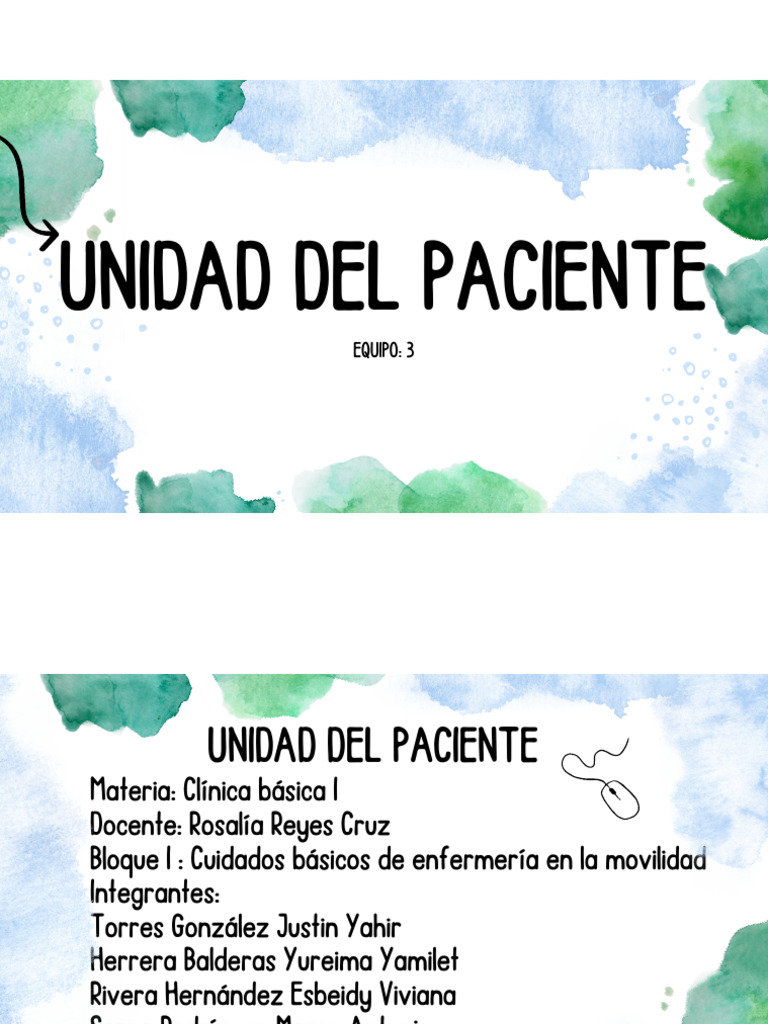 Importancia de la Unidad del Paciente | PDF | Cuidado de la salud ...