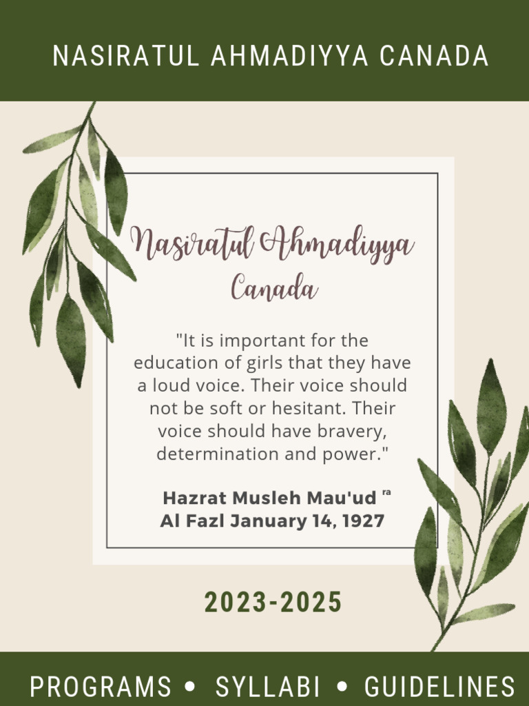 Nasirat Program Guidelines 2023-2025 | PDF | Surah | Quran