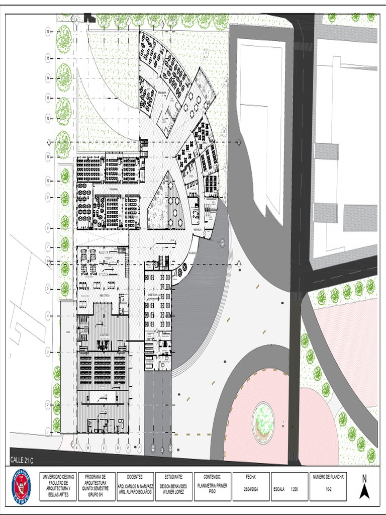 Planimetría Primer Piso Arquitectura | PDF