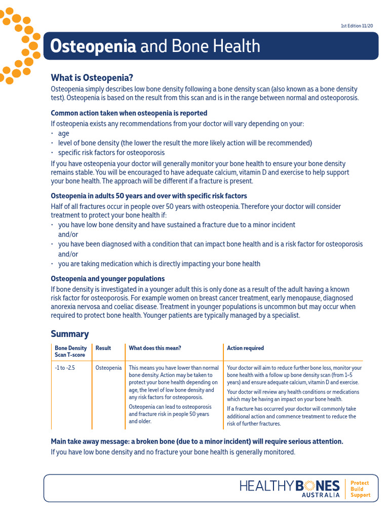 Osteopenia: Understanding Bone Health | PDF | Osteoporosis | Bone