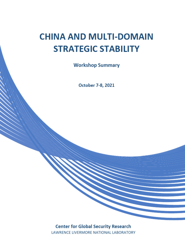 Workshop Summary China Multi Domain Strategic Stability | PDF | People ...