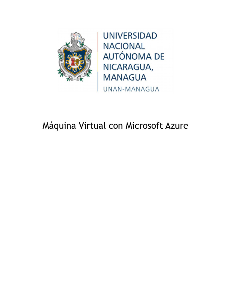 Creación y Conexión de Una Máquina Virtual Con Microsoft Azure | PDF ...