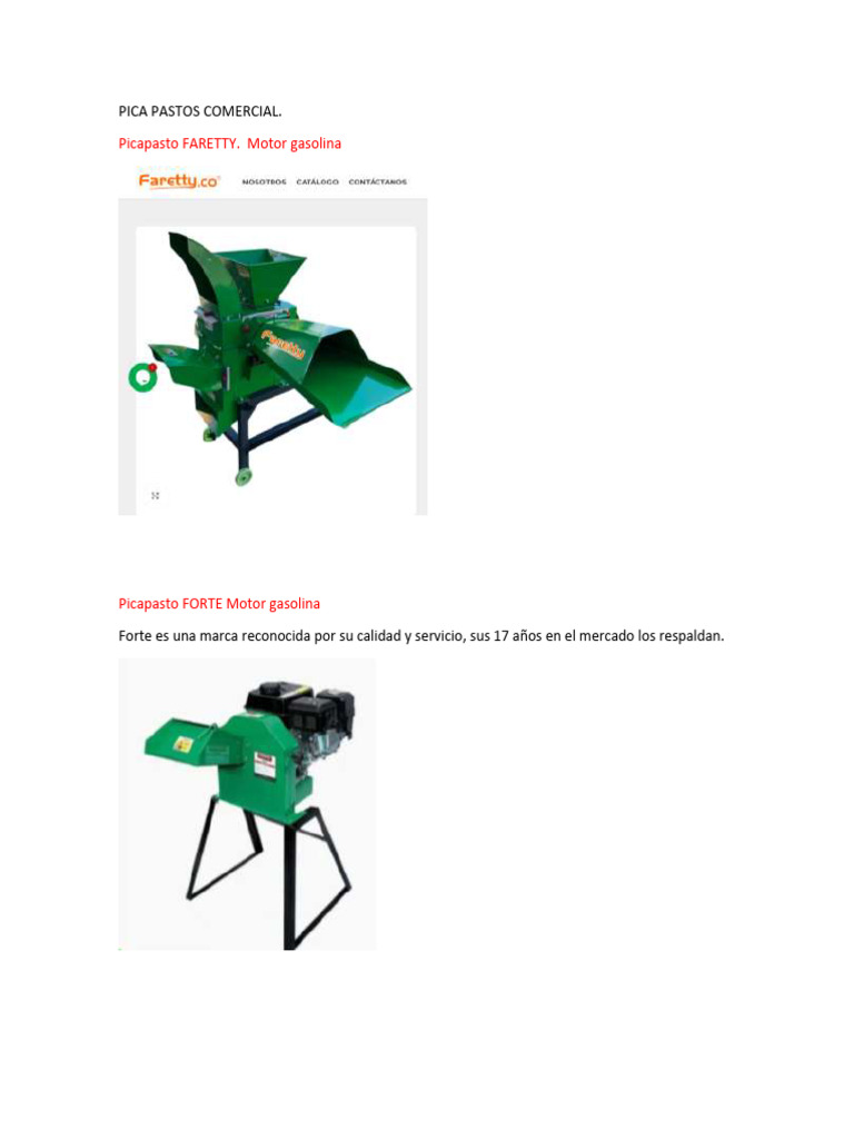 Pica Pastos Comercial | PDF