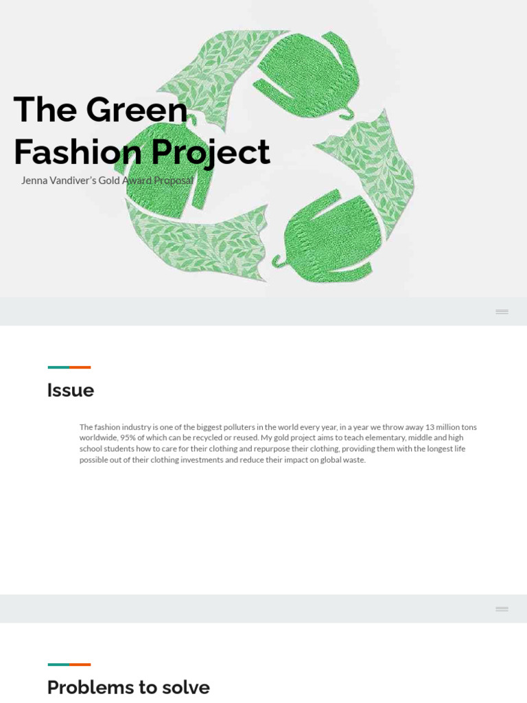 Green Fashion Education for Students | PDF | Fashion | Economy And The ...