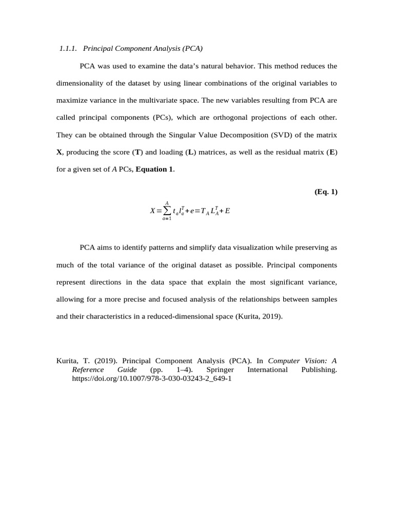 Principal Component Analysis | PDF