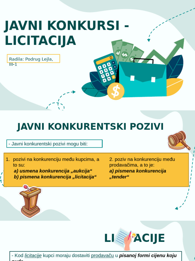 Licitacije - Ekonomika Prometnih Preduzeća | PDF