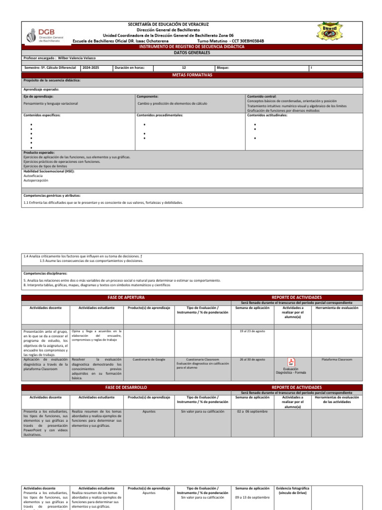 SD Calculo Diferencial Matutino 2024-2025 | PDF | Evaluación | Derivado