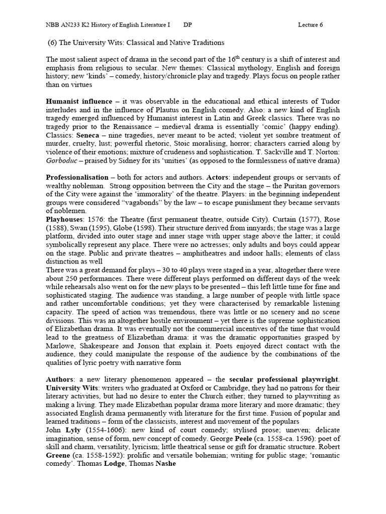 The University Wits - 06 | PDF | Tragedy