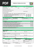 Formato Permiso de Trabajo en Alturas | PDF | Andamio | Naturaleza