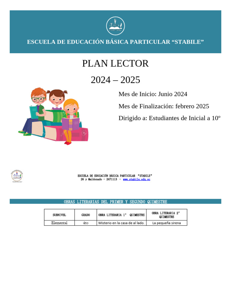 Plan Lector 2q 2024 | PDF