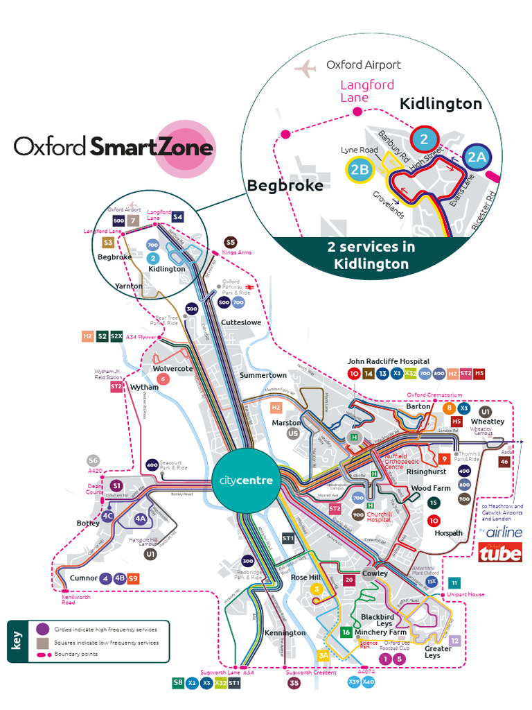 Oxford Bus Zones and SmartZone Map | PDF | Oxford