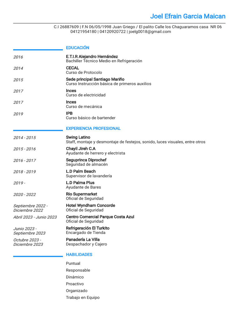 CV Joel Compressed | PDF