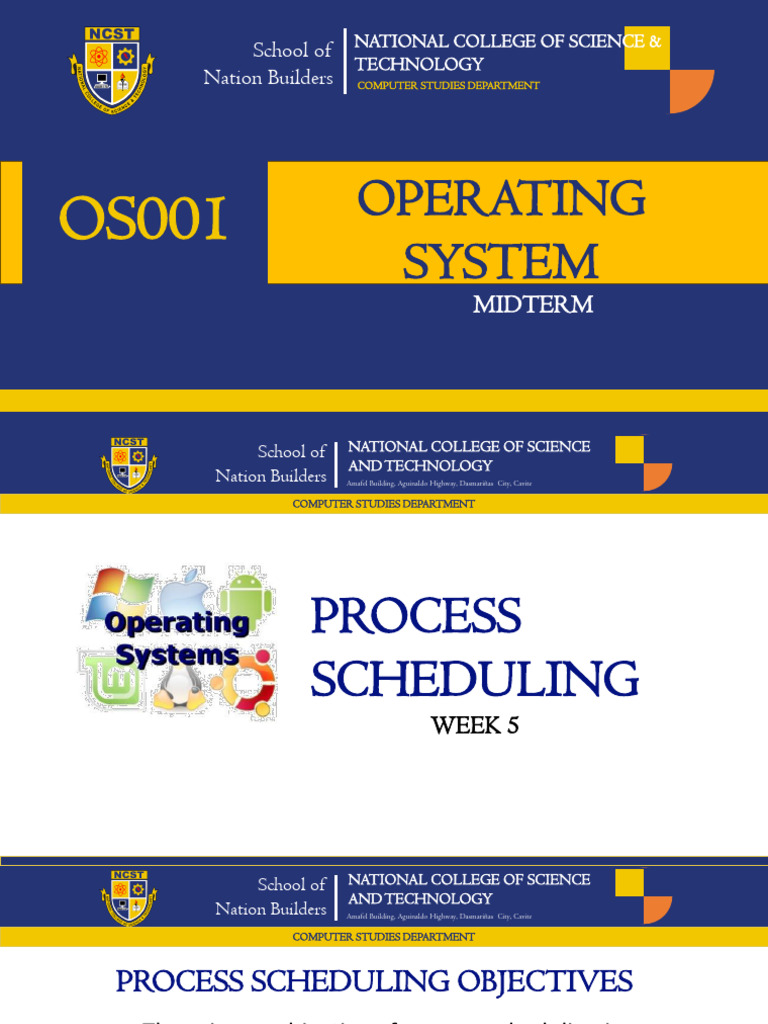 20240503_MIDTERM_OS_WEEK5 | PDF | Scheduling (Computing) | Process (Computing)