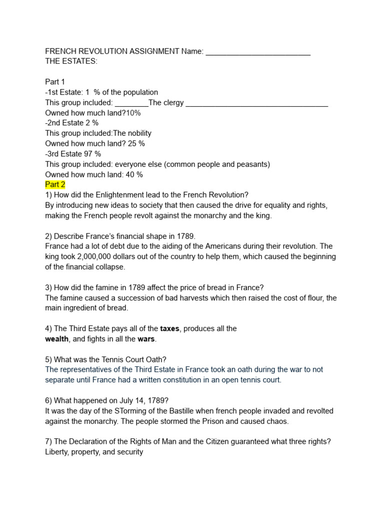Overview of the French Revolution | PDF | French Revolution | Marie ...