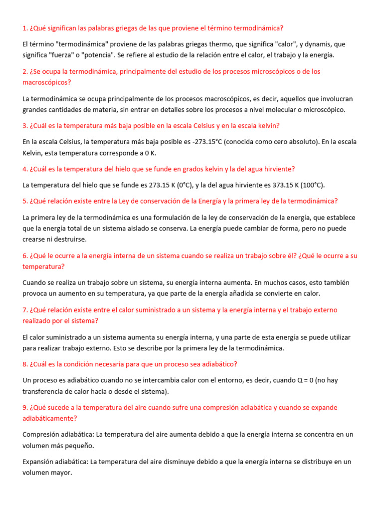 Preguntas Fisica Capitulo 24 | PDF | Termodinámica | Temperatura