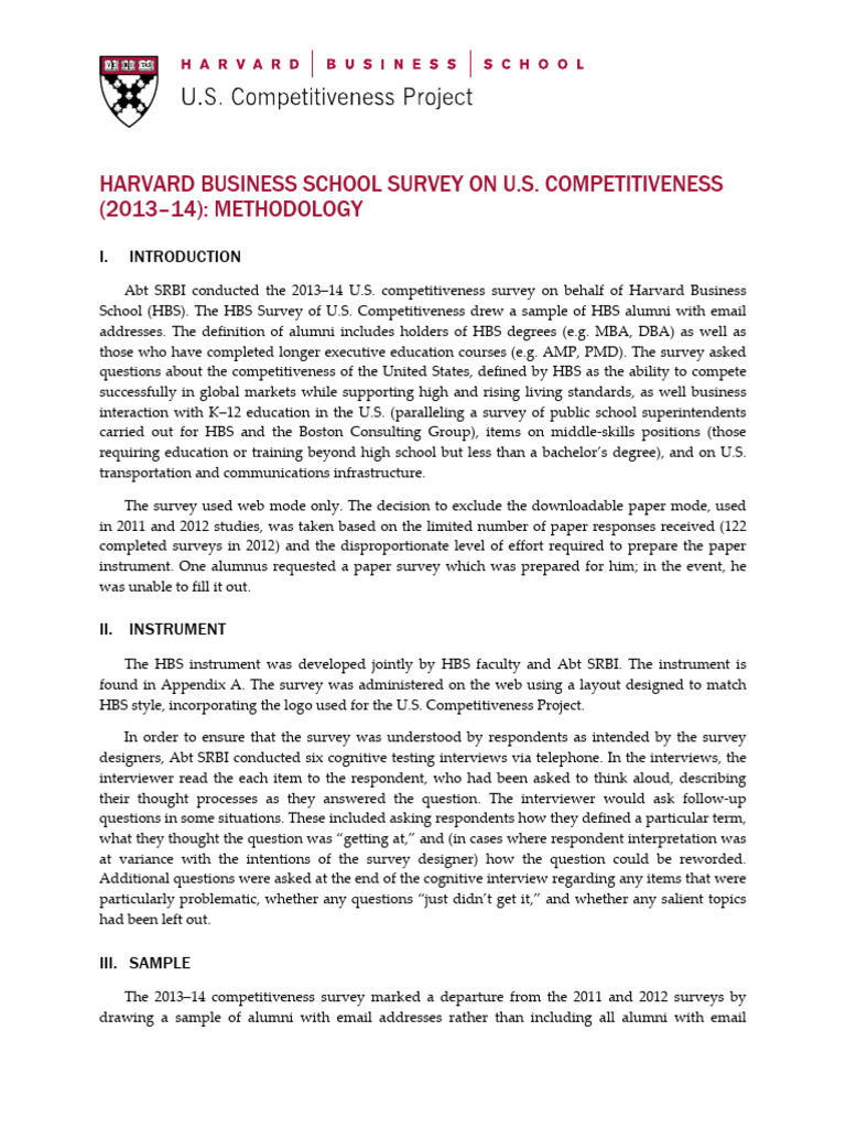 USComp SurveyMethodologySep2014 | PDF | Sampling (Statistics) | Sample ...